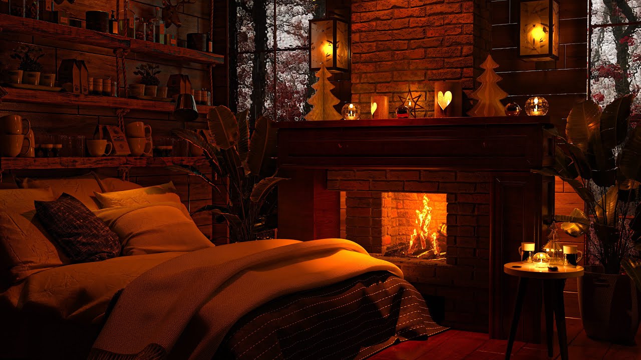 Fall Ambience - Cozy Autumn Ambience With Fall Fireplace and Autumn ...