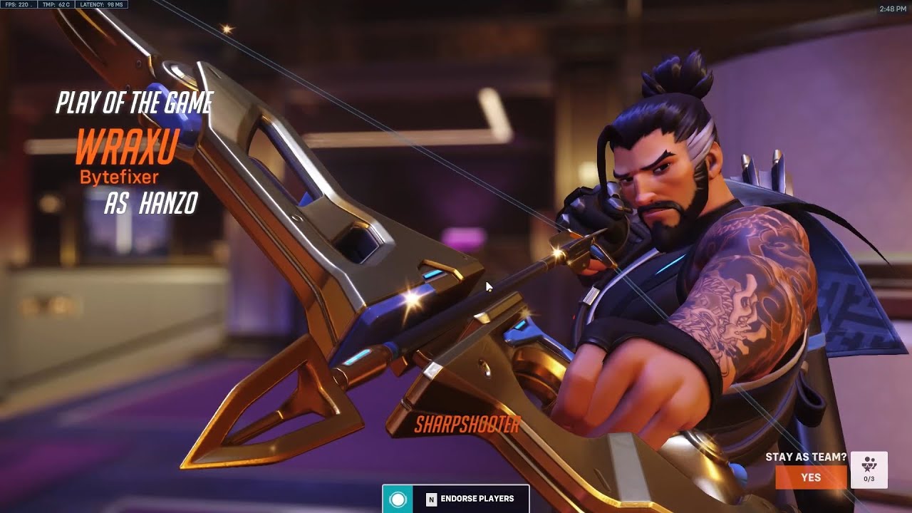 POTG! BEST HANZO - WRAXU ! HANZO OVERWATCH 2 GAMEPLAY SEASON 1 - YouTube