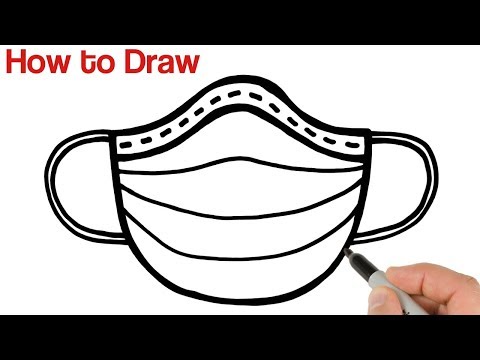 How to Draw Medical Protect Mask Easy 😷 #StayHome and draw #WithMe