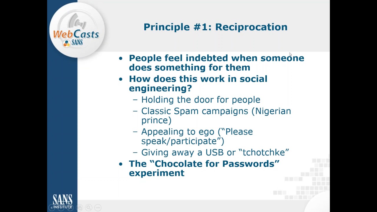 SANS Webcast: Top Methods Pen Testers use to Social Engineer their way ...