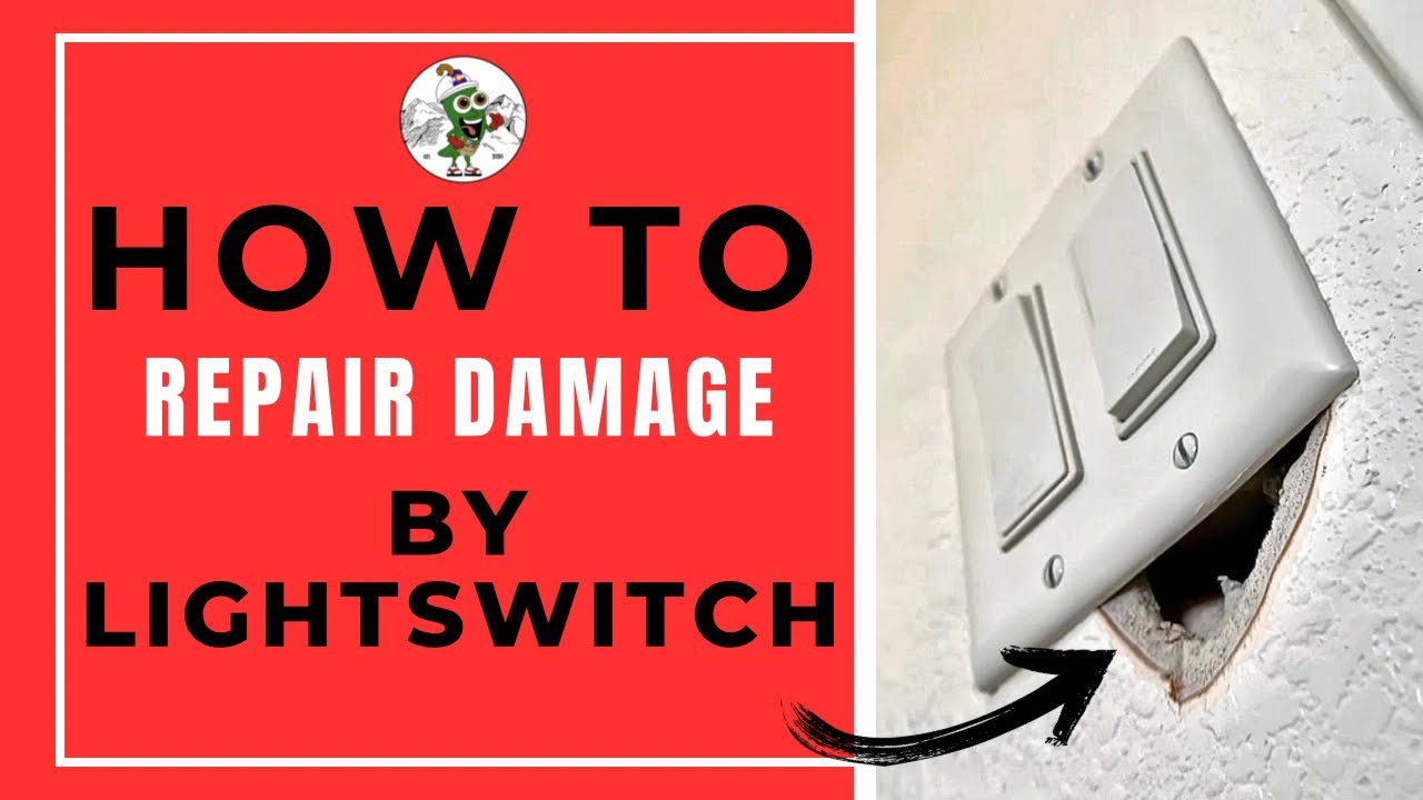 How To Repair Damage By Light Switch | #drywallrepair #handyman # ...