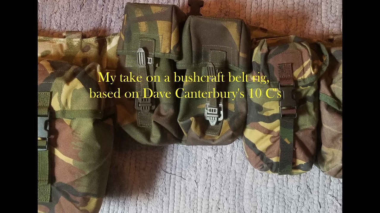 Building a bushcraft belt rig - YouTube