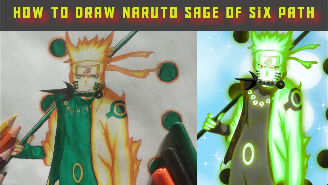 How to draw Naruto sage of six path 🔥💥 (six path sage mode) //Naruto ...
