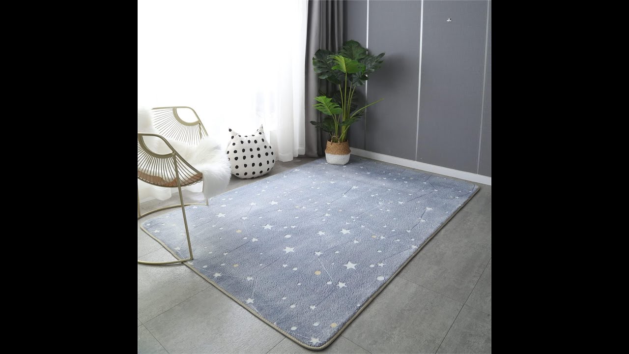 Luminous Area Rug Glow in The Dark for Bedroom Living Room, Unique Soft ...