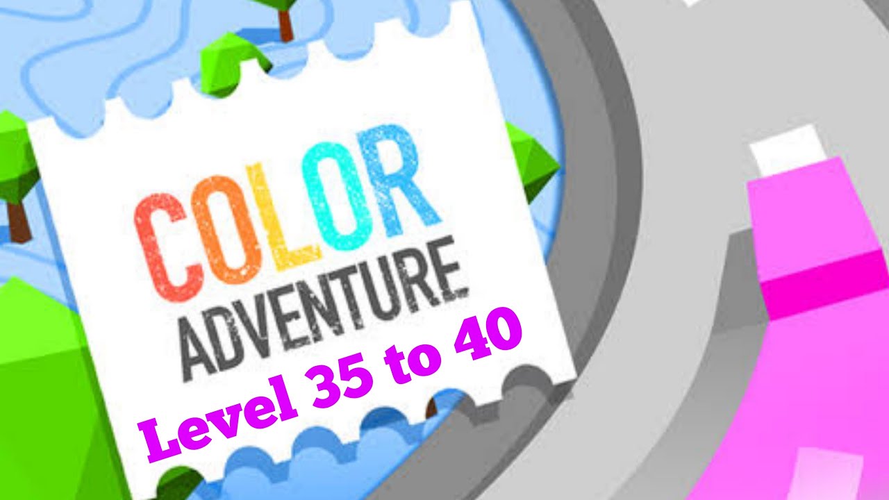 Color Adventure Level 35 to 40 | Draw the Path | Stress Relief Relaxing ...