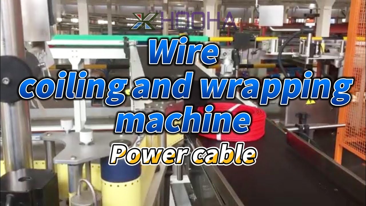 wire and cable coiling and wrapping machine for power cable wire and cable making machine - YouTube