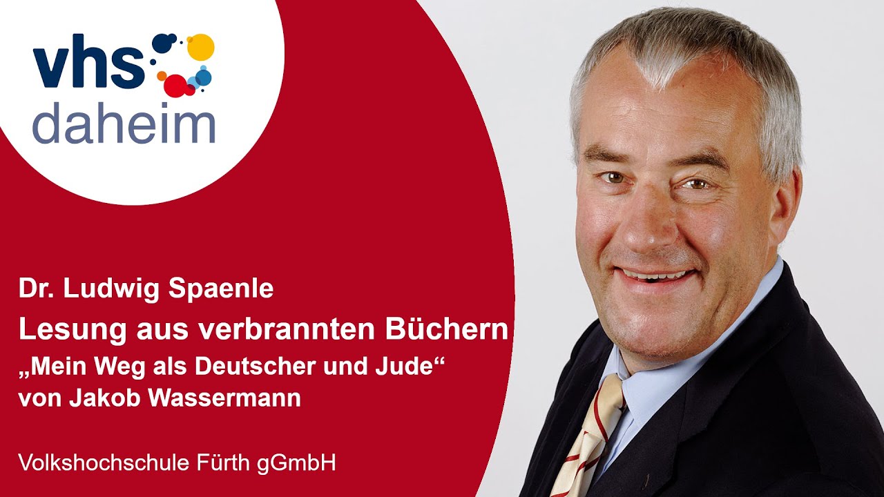 Dr. Ludwig Spaenle: Lesung aus „Mein Weg als Deutscher und Jude“ von ...