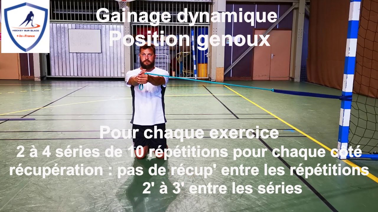 Jour 35 Exercice 1 : Gainage dynamique "Position genoux" - YouTube