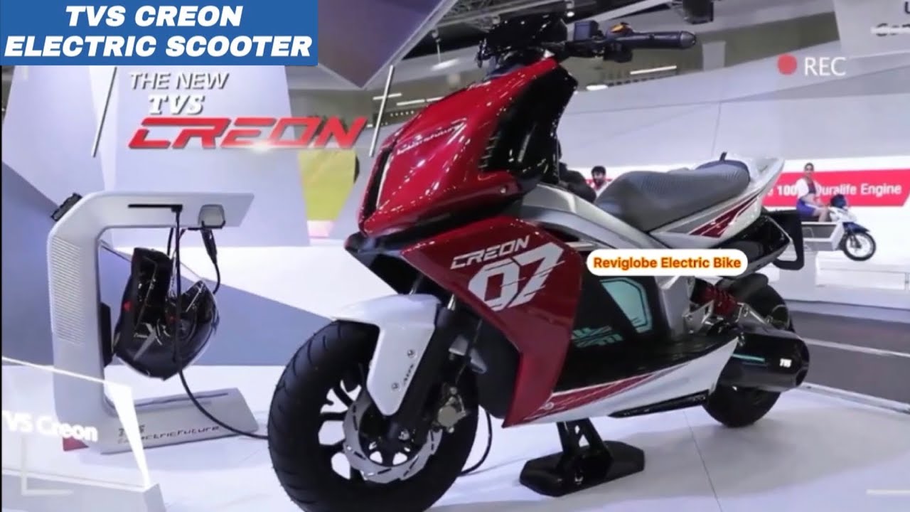 TVS CREON Top Model New Electric Scooter Launch |Price & Range Full ...