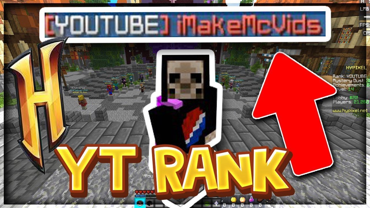 I GOT YOUTUBE RANK ON HYPIXEL! - YouTube
