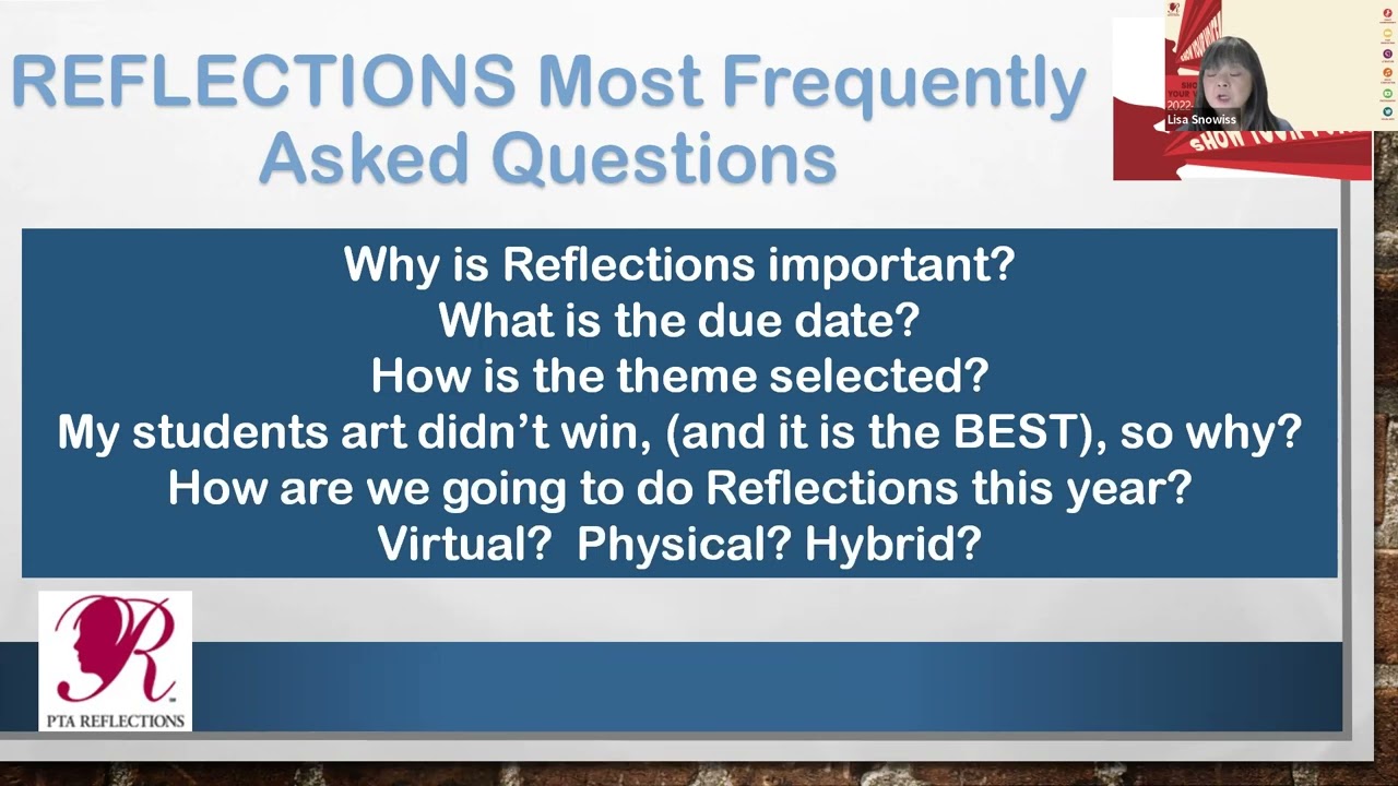 PTA Reflections Training presented by 33rd District PTA - YouTube