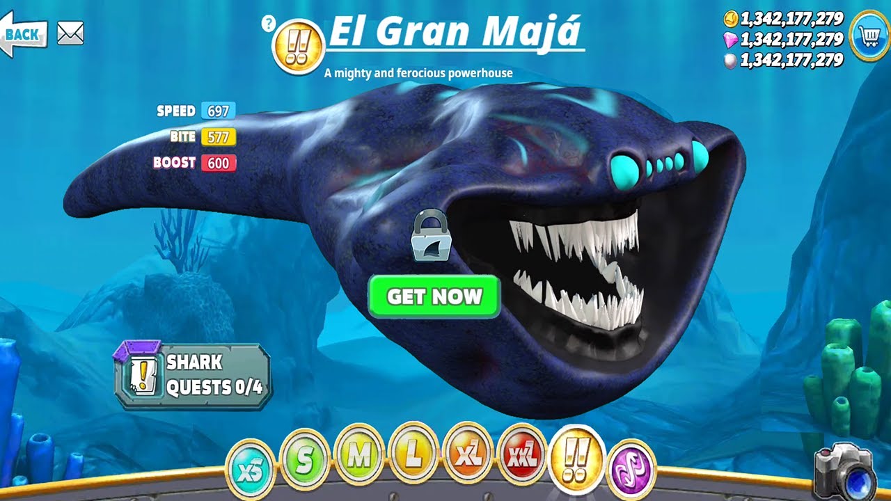Hungry Shark World - El Gran Majá New Shark Coming Soon - All 45 Sharks Unlocked Hack Gems Coins ...