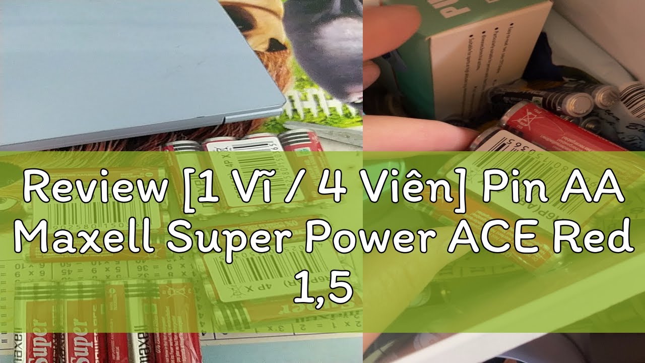 Review [1 Vĩ / 4 Viên] Pin AA Maxell Super Power ACE Red 1,5V - YouTube