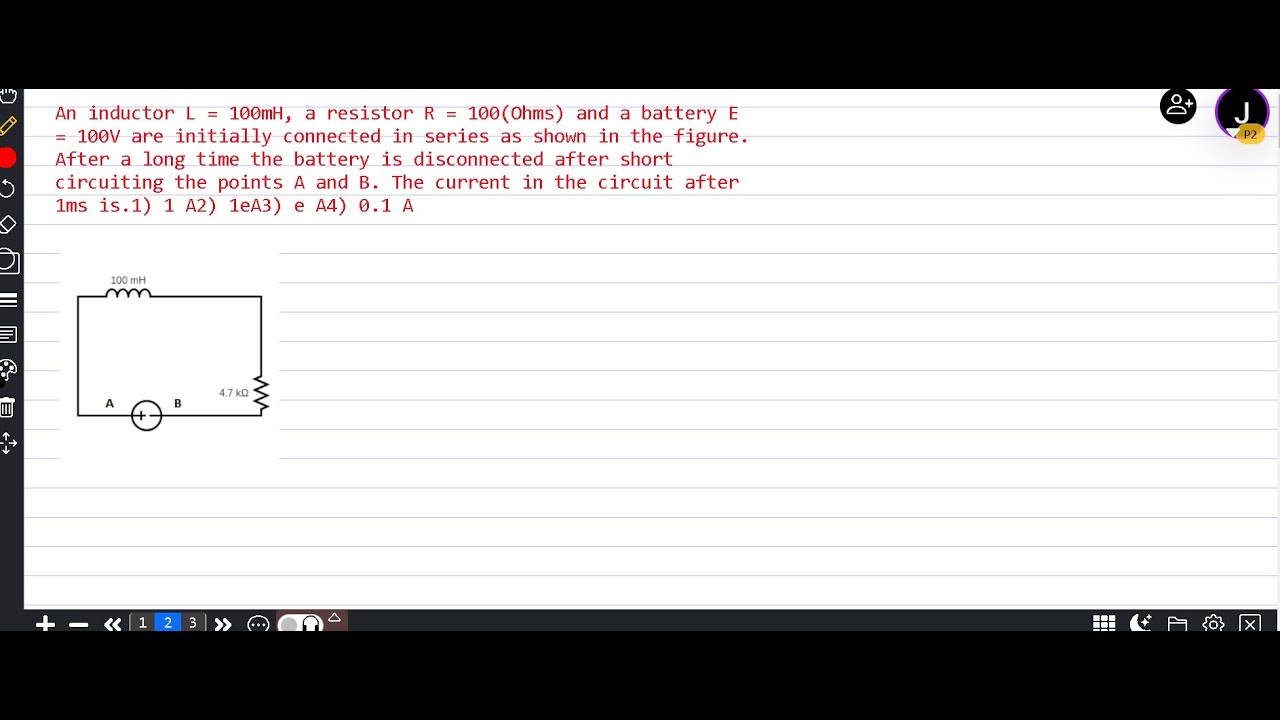 Alternating Current : Current across Inductor after time t - YouTube