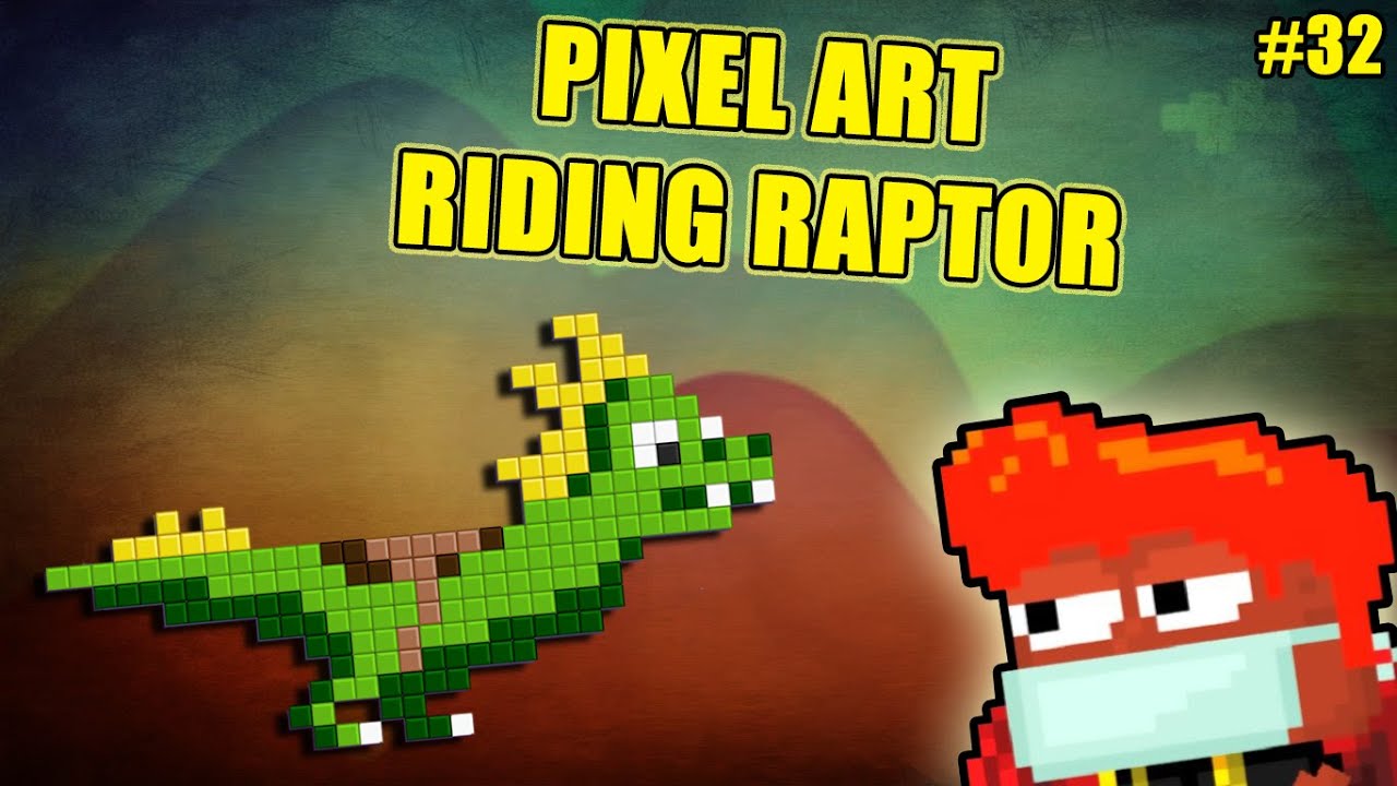 PIXELART #32 - RIDING RAPTOR 😍 | GROWTOPIA - YouTube