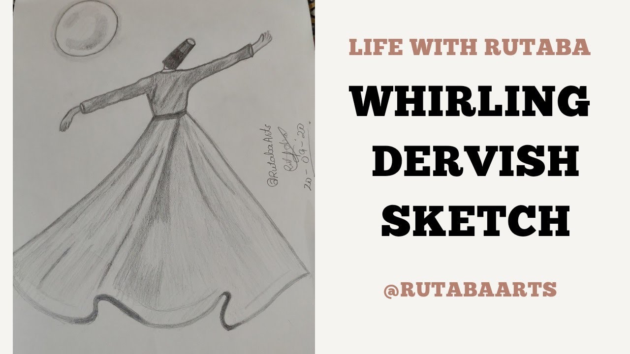 Whirling Dervish Sketch for beginners...😇 - YouTube