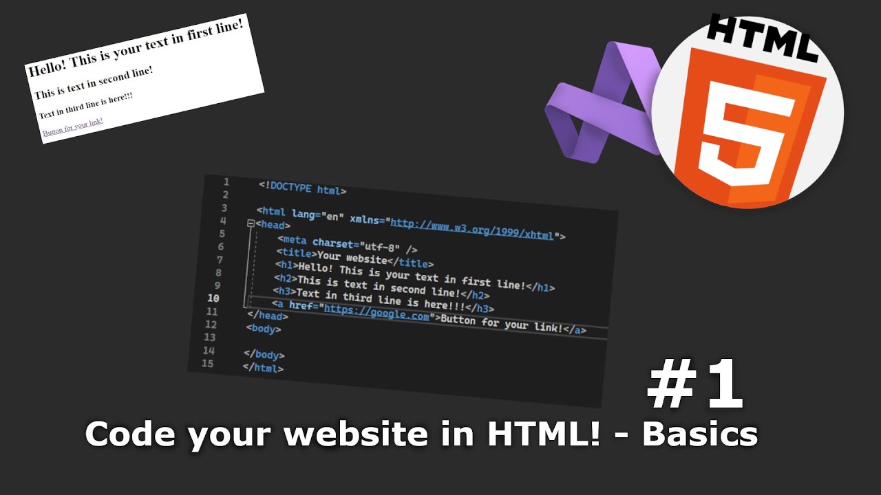How to code a HTML website? - Ep.1 - Basics *NEW SUPER SERIES* - YouTube
