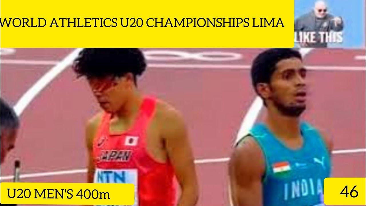 JAY SHAH (46 s) IN U20 400m FINAL ! FINISH 3rd | World Athletics U20 CHAMPIONSHIPS LIMA 2024 ...