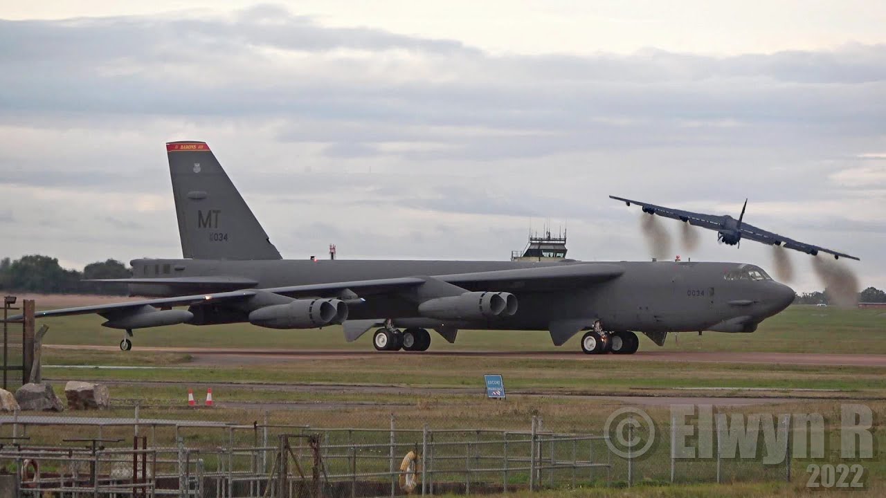 The Mighty BUFF's USAF B-52 Bombers deployed RAF Fairford UK conducting ...