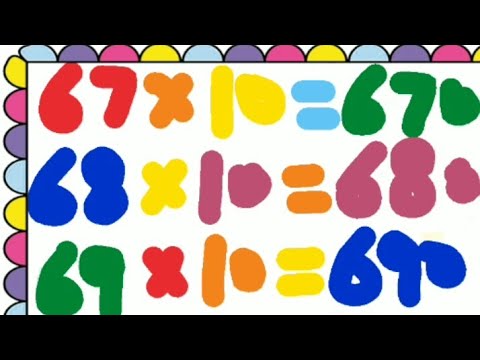 Table Of 67 l Table Of 68 l Table Of 69 l Multiplication Of Table 67x1 ...