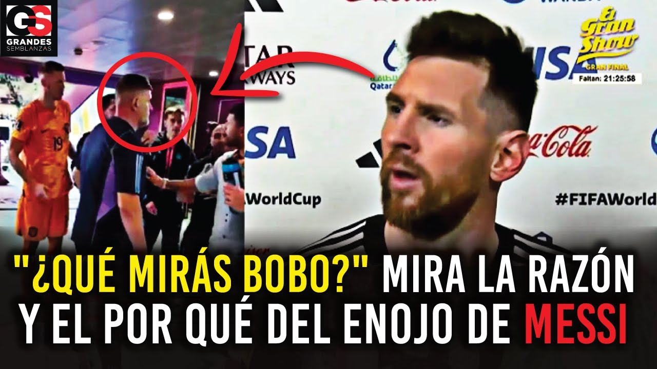Messi Saca su Real Carácter y Estalla llamando BOBO a Jugador de ...