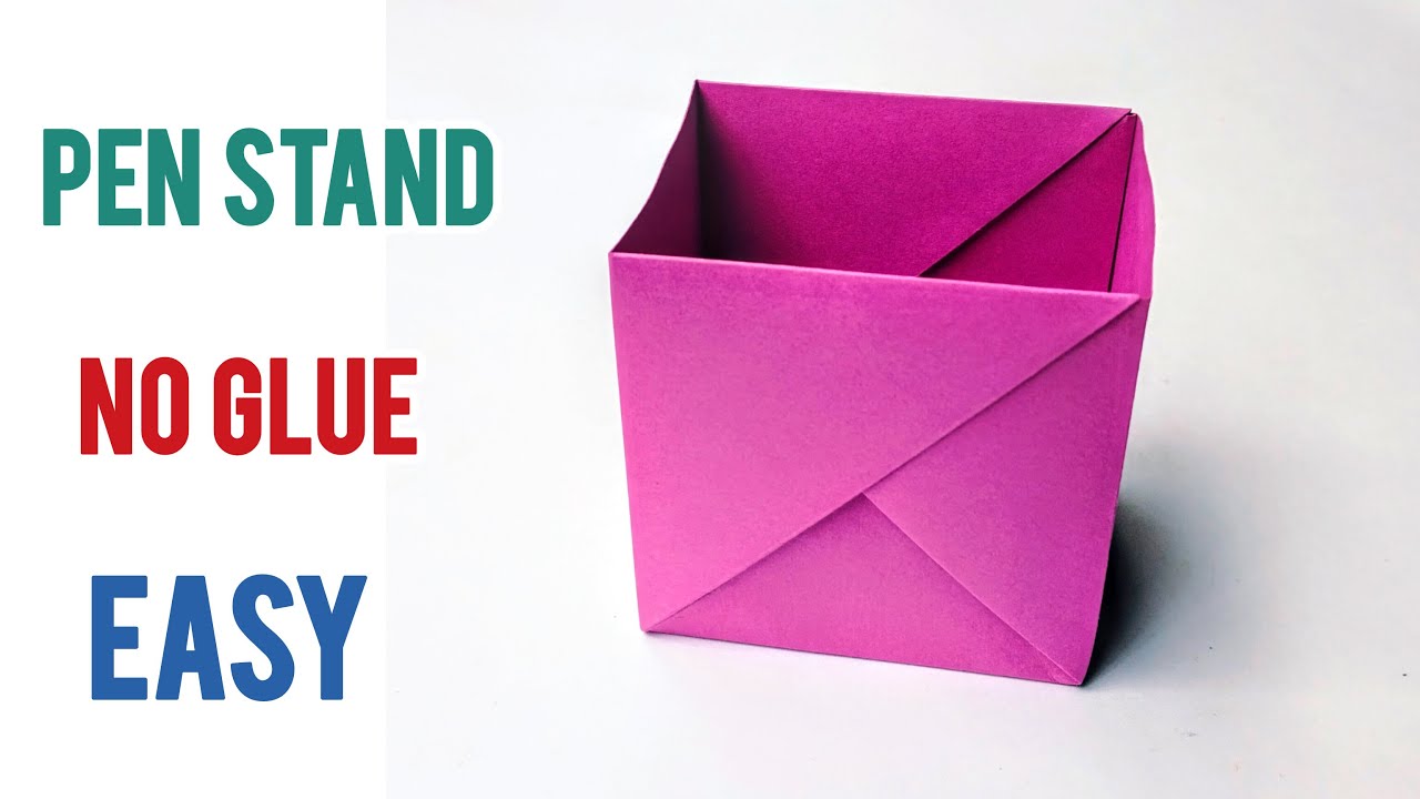DIY pen stand | how to make pen stand | No glue pen stand - YouTube