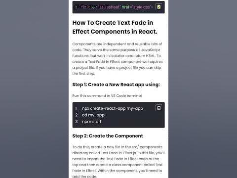 Fade in Text using HTML,REACT,ANGULAR - YouTube