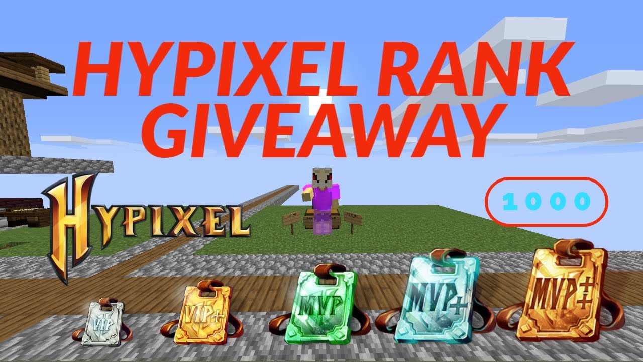 Hypixel Rank GIveaway(OPEN) - YouTube