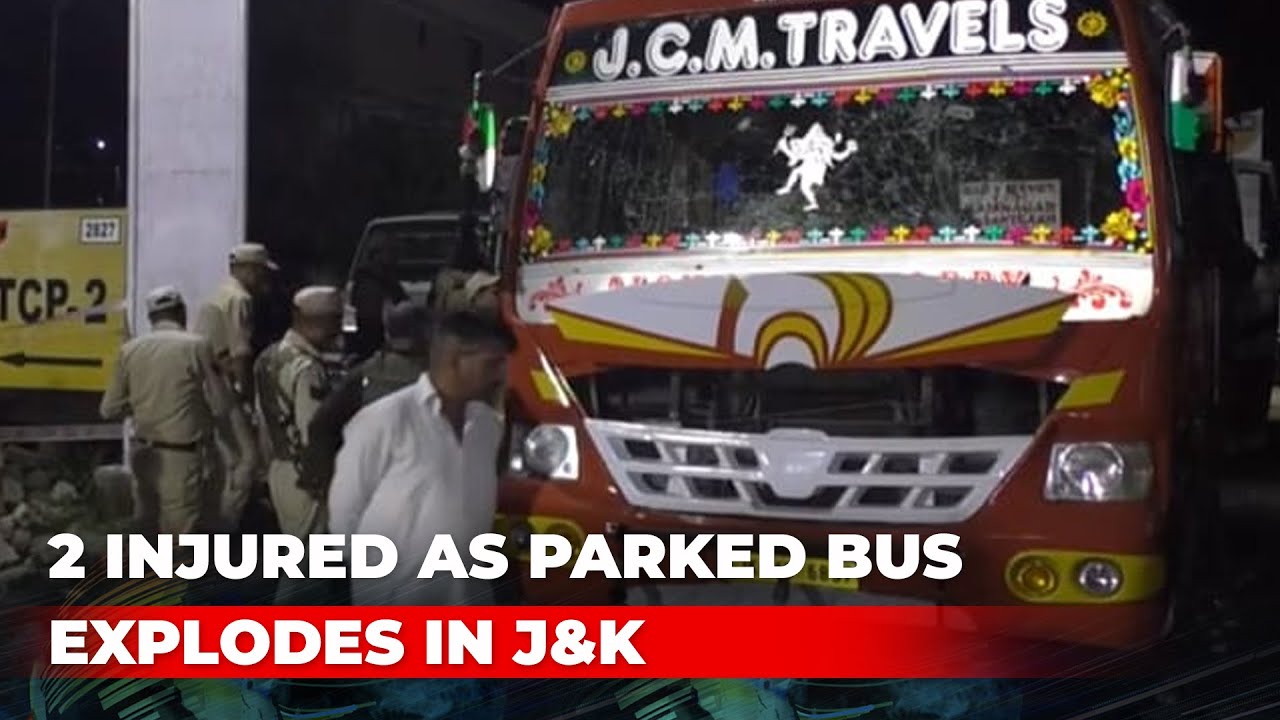 2 Injured As Parked Bus Explodes In Jammu And Kashmir - YouTube