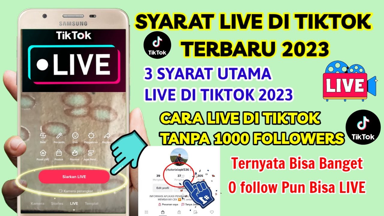 syarat live di tiktok TERBARU 2023 ! cara live di tiktok ! cara live ...