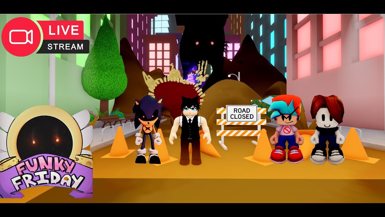 fnf / funky friday 1v1 before another grinding blox fruits - YouTube