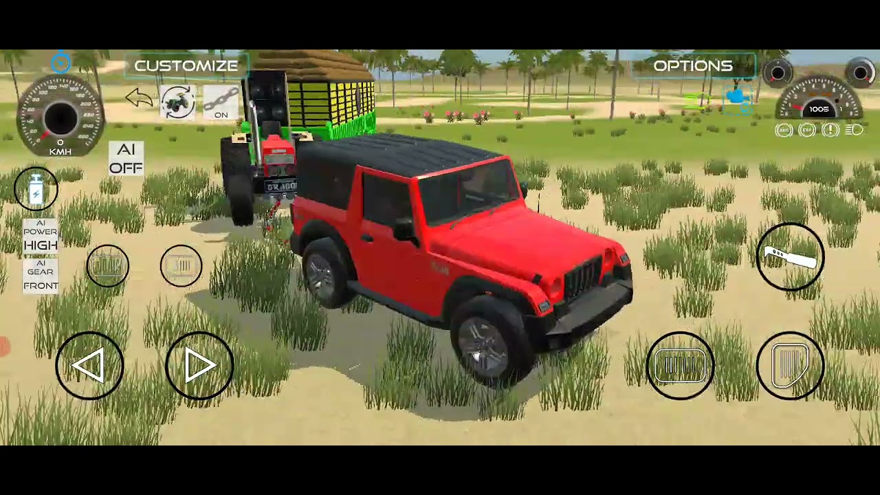 tractor vs Thar and fortune power test😱😱😱 - YouTube