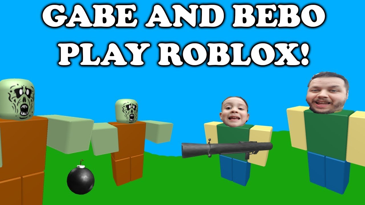 Gabe and Bebo Play Roblox! Zombie Rush and Destroy the Neighborhood ...