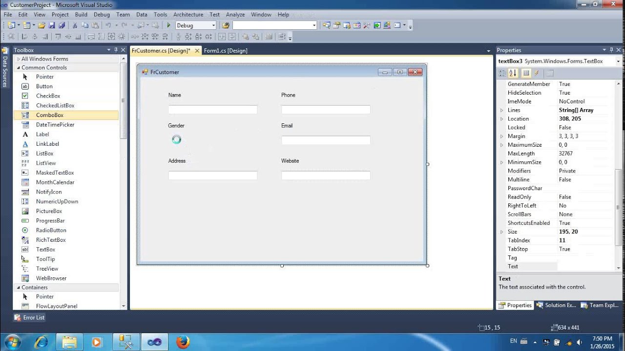How To Create Form Customer In C Part6 YouTube How To Create Form Customer In C Part6 YouTube