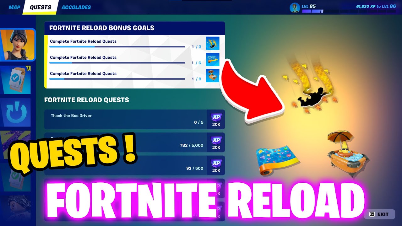How To Complete Fortnite Reload Quests in Fortnite - Acquire Accolades ...