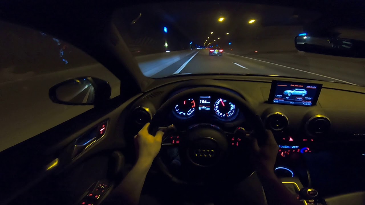 Audi rs3 pov night drive TUNNELRUN - YouTube