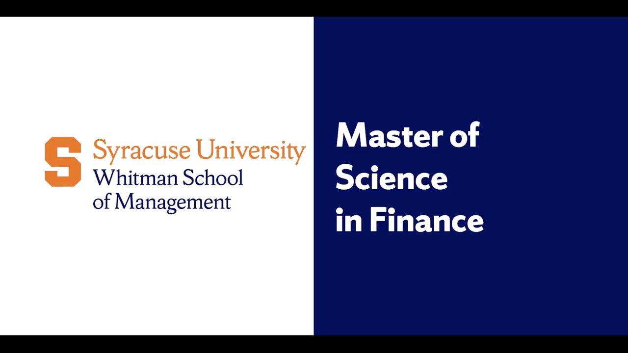 Whitman On-Campus M.S.Finance Graduate Program - YouTube