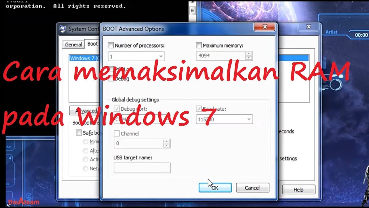 cara memaksimalkan RAM pada Windows 7 - YouTube