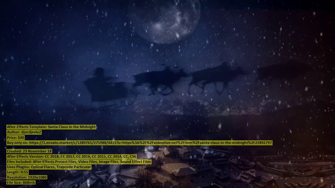Santa Claus in the Midnight | After Effects Template | VideoHive ...