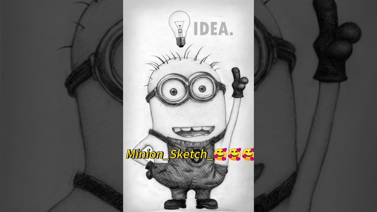 Minion cartoon sketching step by step Very easy - YouTube