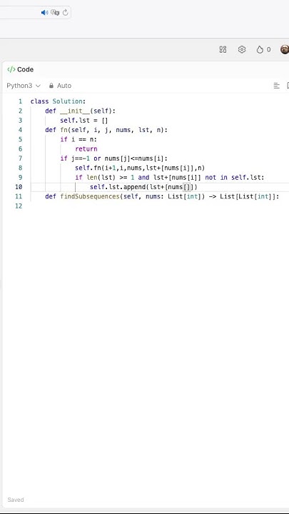 Leetcode 491 Non Decreasing Subsequences Python Leetcode Coding 7839