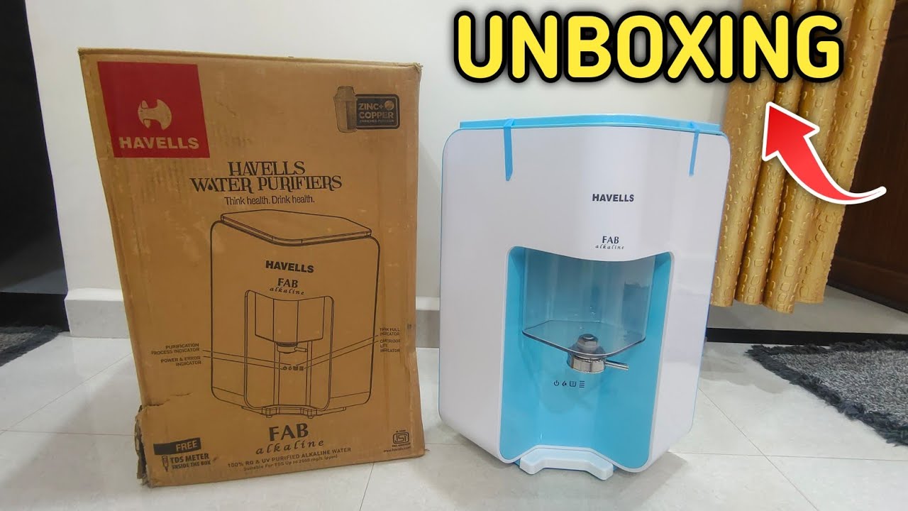 Havells Fab Alkaline RO + UV Water Purifier | UNBOXING | Best Alkaline ...