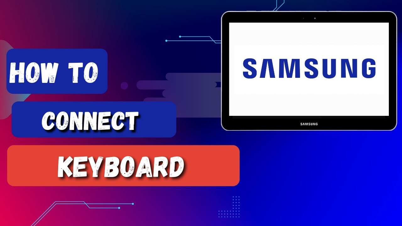 How to Connect a Keyboard to Samsung Galaxy Tab - YouTube