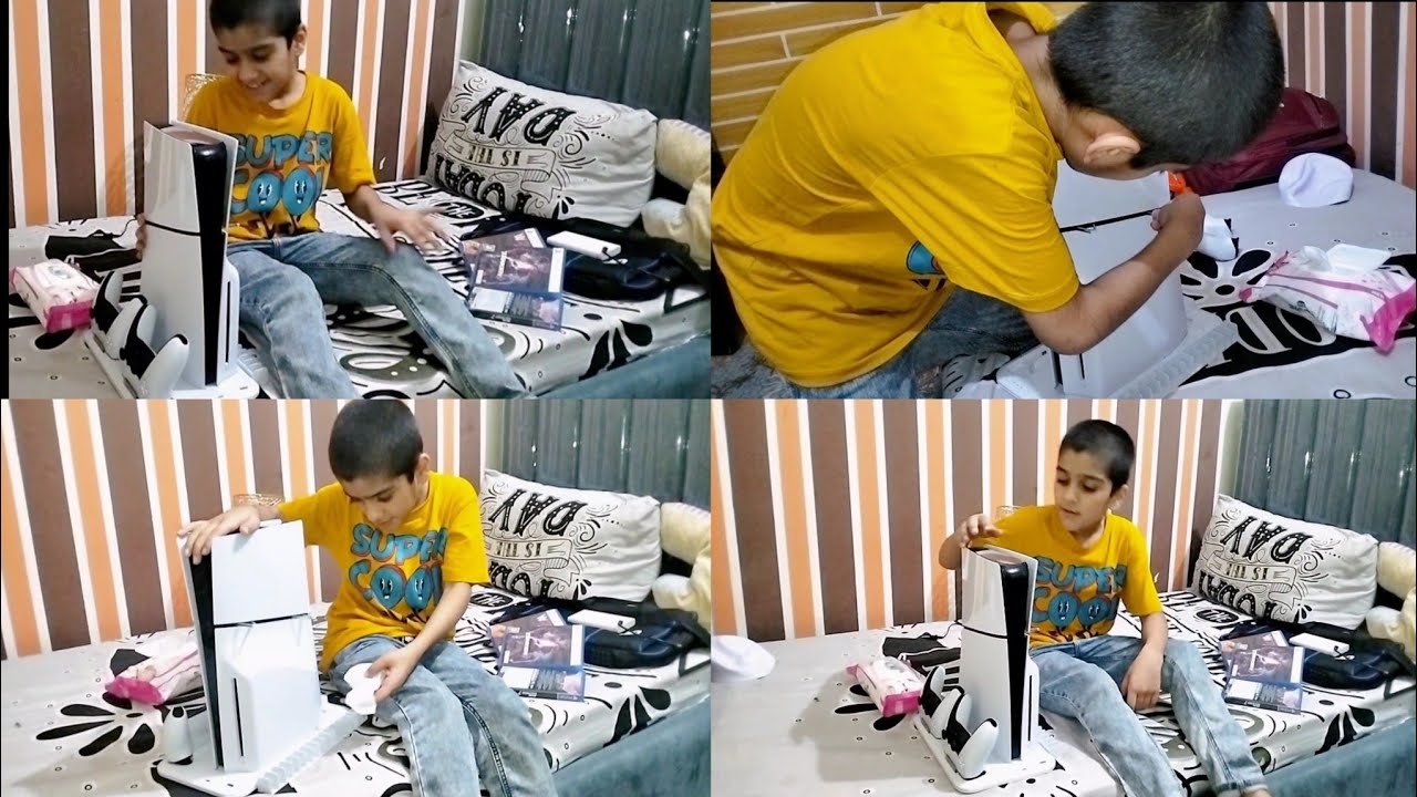 Ps5 slim || ps5 slim ki safai || clean ps5 gaming setup ||@hum4apksath ...