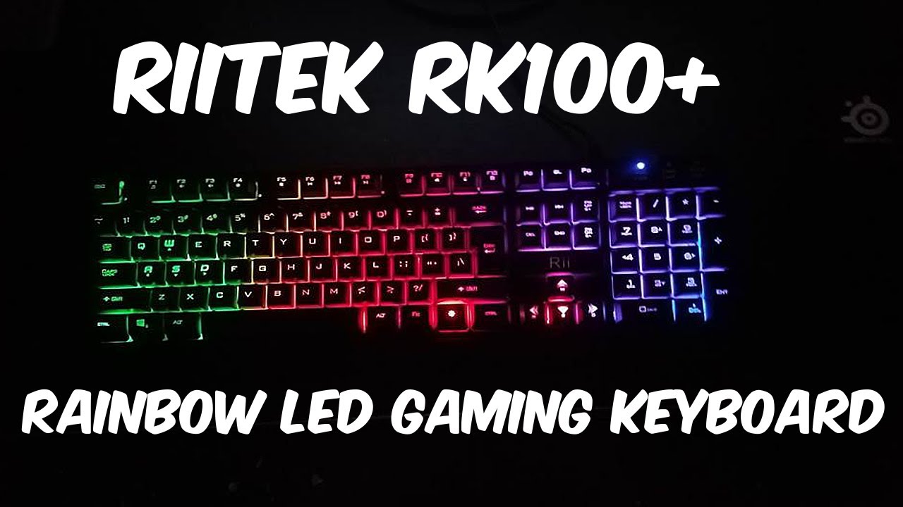 RiiTek RK100+ Rainbow LED Gaming Keyboard Review - YouTube