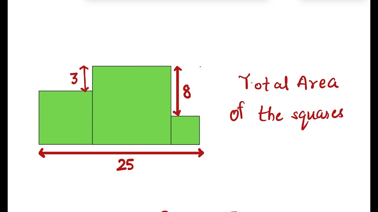 Tota Area of three squares | Can you solve it? - YouTube