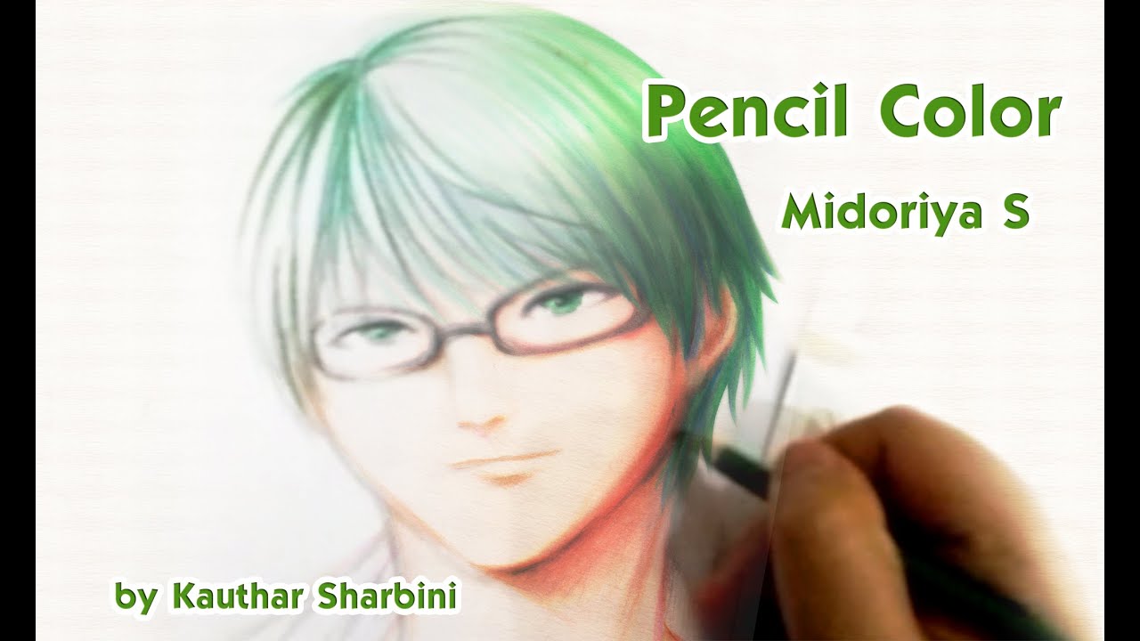 pencil color | Time-lapse | Drawing Midorima Shintarou - YouTube