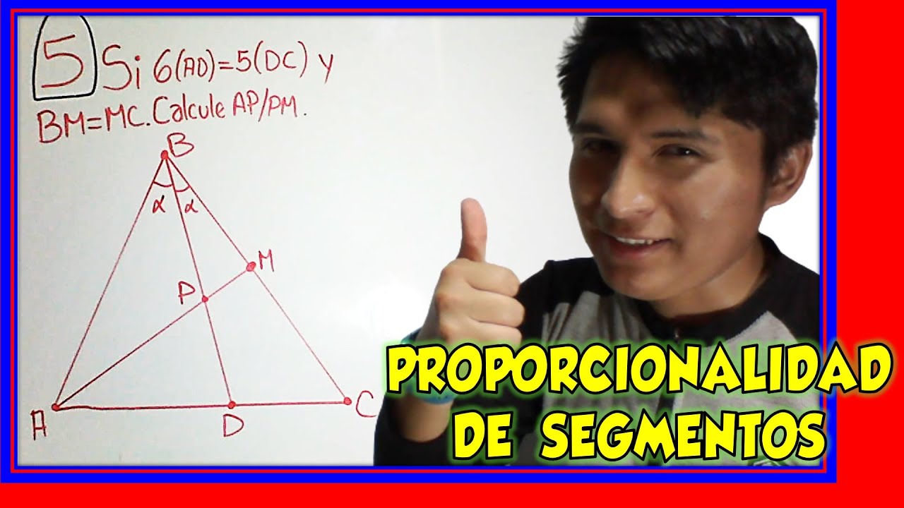 PROPORCIONALIDAD DE SEGMENTOS - Ejercicios Resueltos 5 - GEOMETRÍA - MATEMÁTICAS - YouTube
