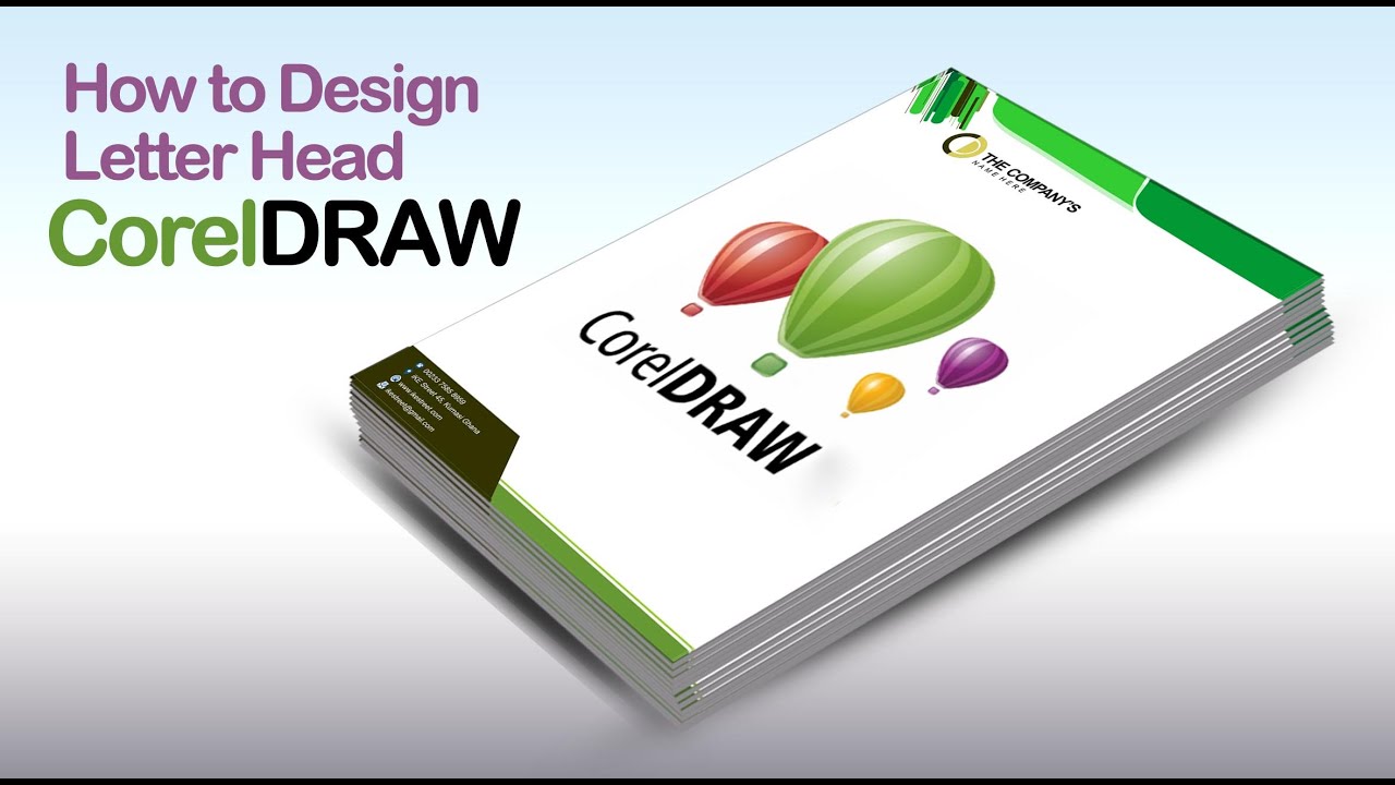 How to Design Simple Letter Head / Corel Draw Tutorials / Graphic ...