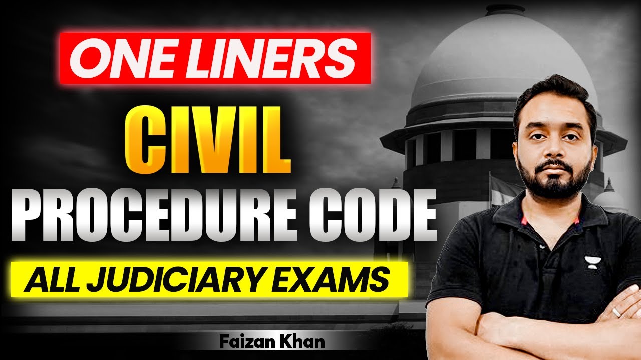 Code of Civil Procedure (CPC) | One-Liner Series for Judiciary Exams | Faizan Khan - YouTube